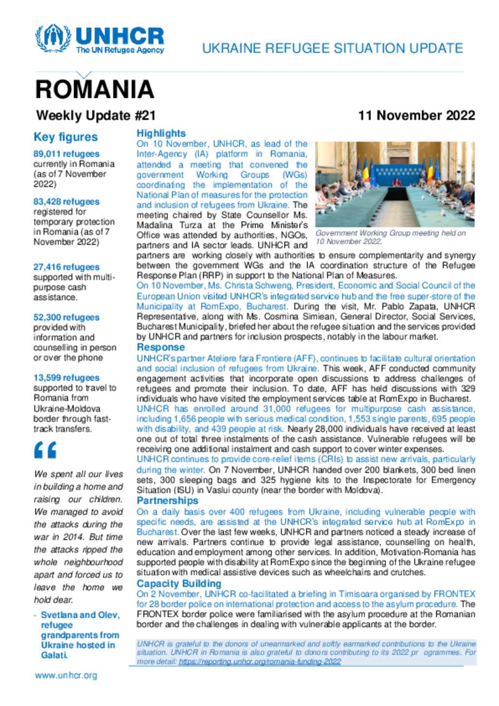 Document - UNHCR Romania _Ukraine Refugee Situation Update - 11 ...