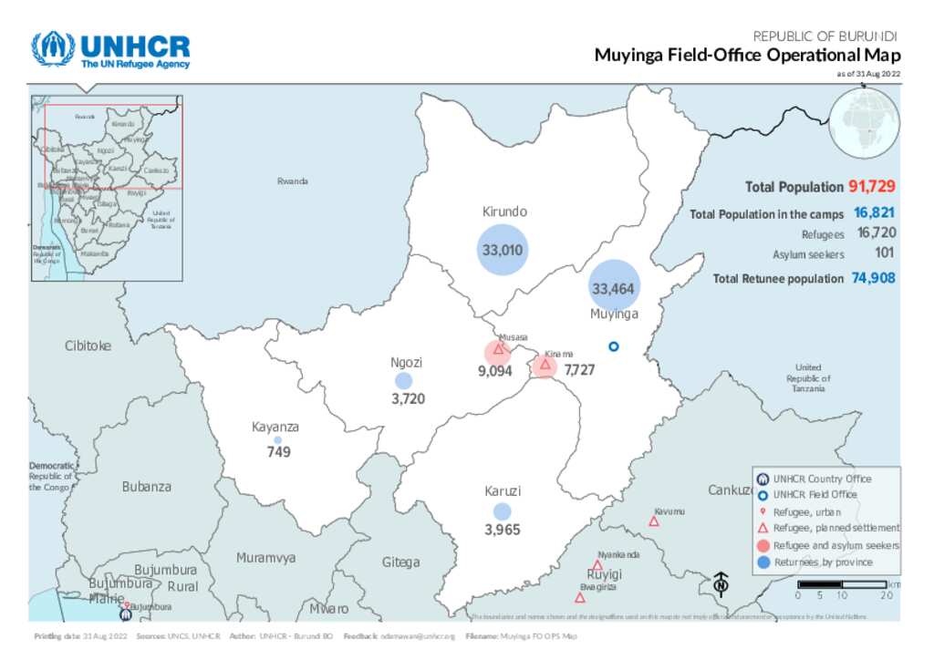Document - Muyinga Field-Office Operational Map - 31 August 2022