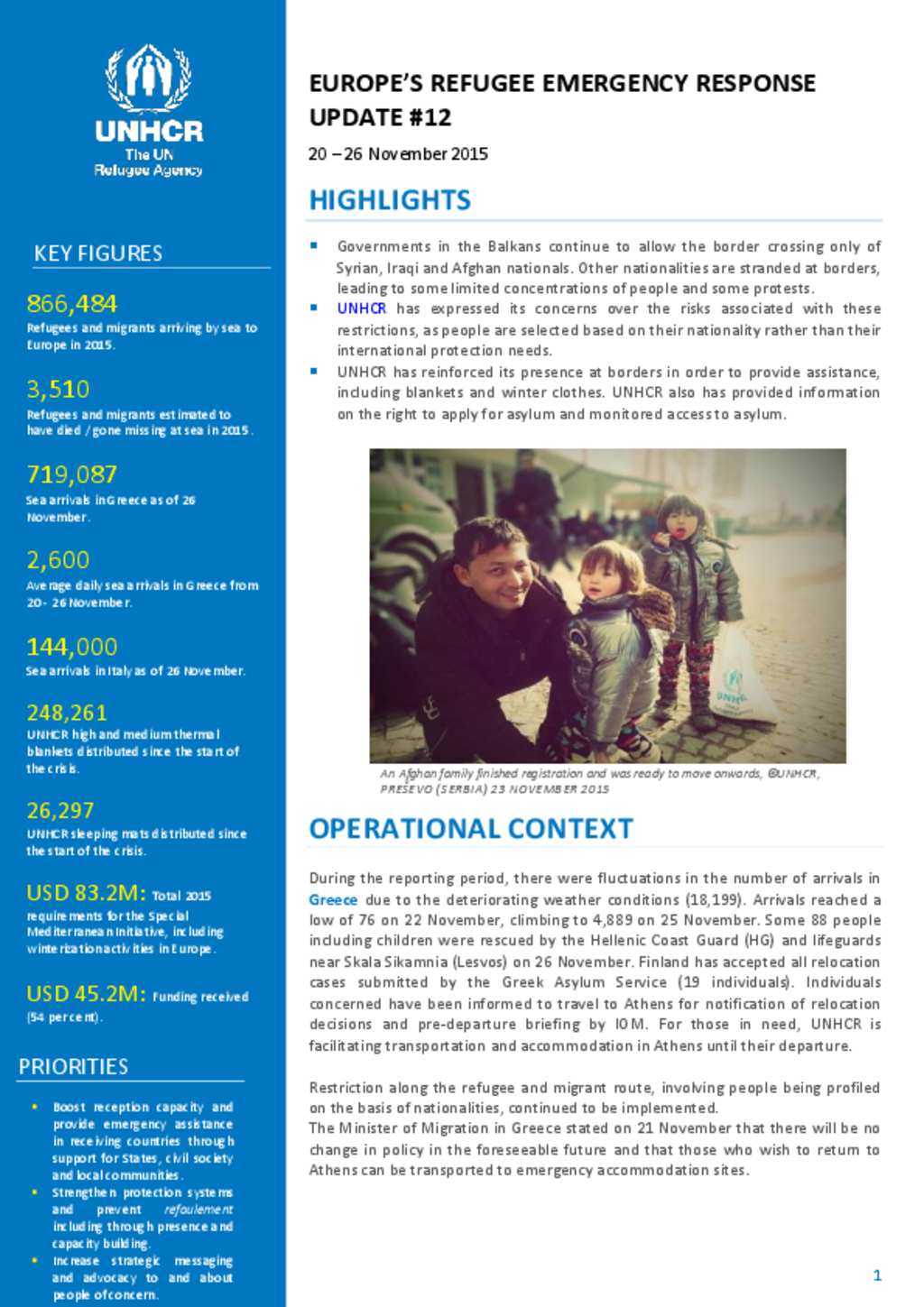 Document - Europe's Refugee Emergency Response - Update #12