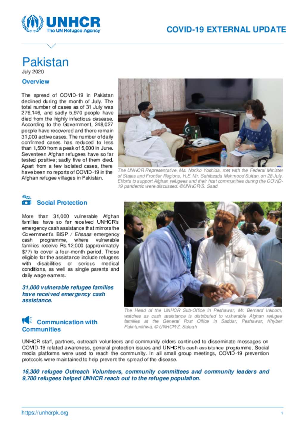 Document - Pakistan COVID-19 External Update #7