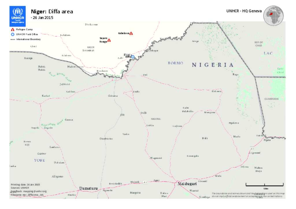 Document - Niger: UNHCR- Diffa area map