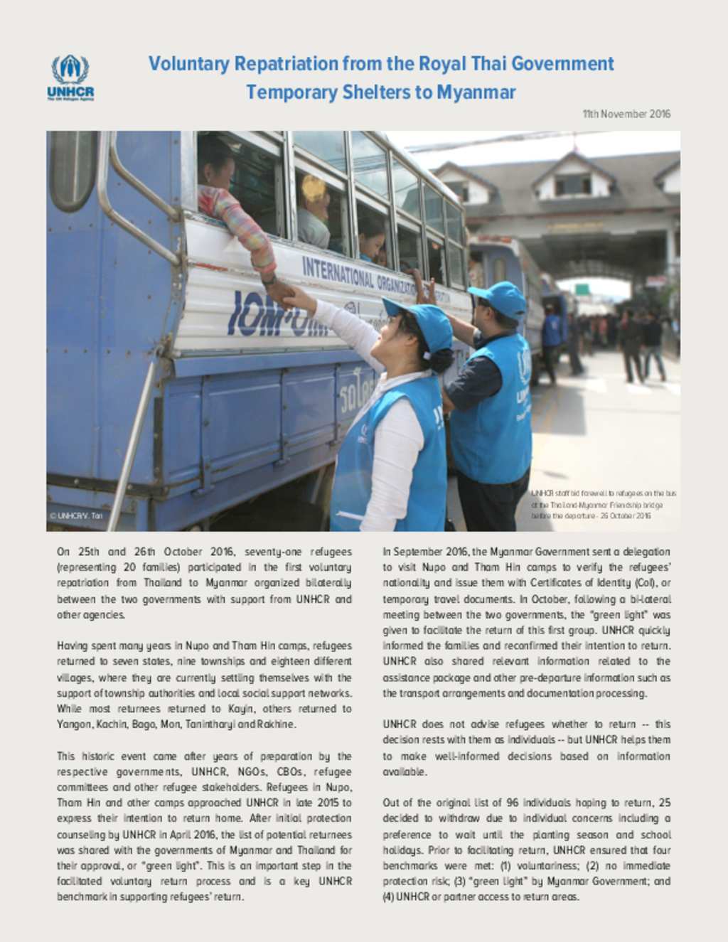 Document - First Voluntary Repatriation Overview