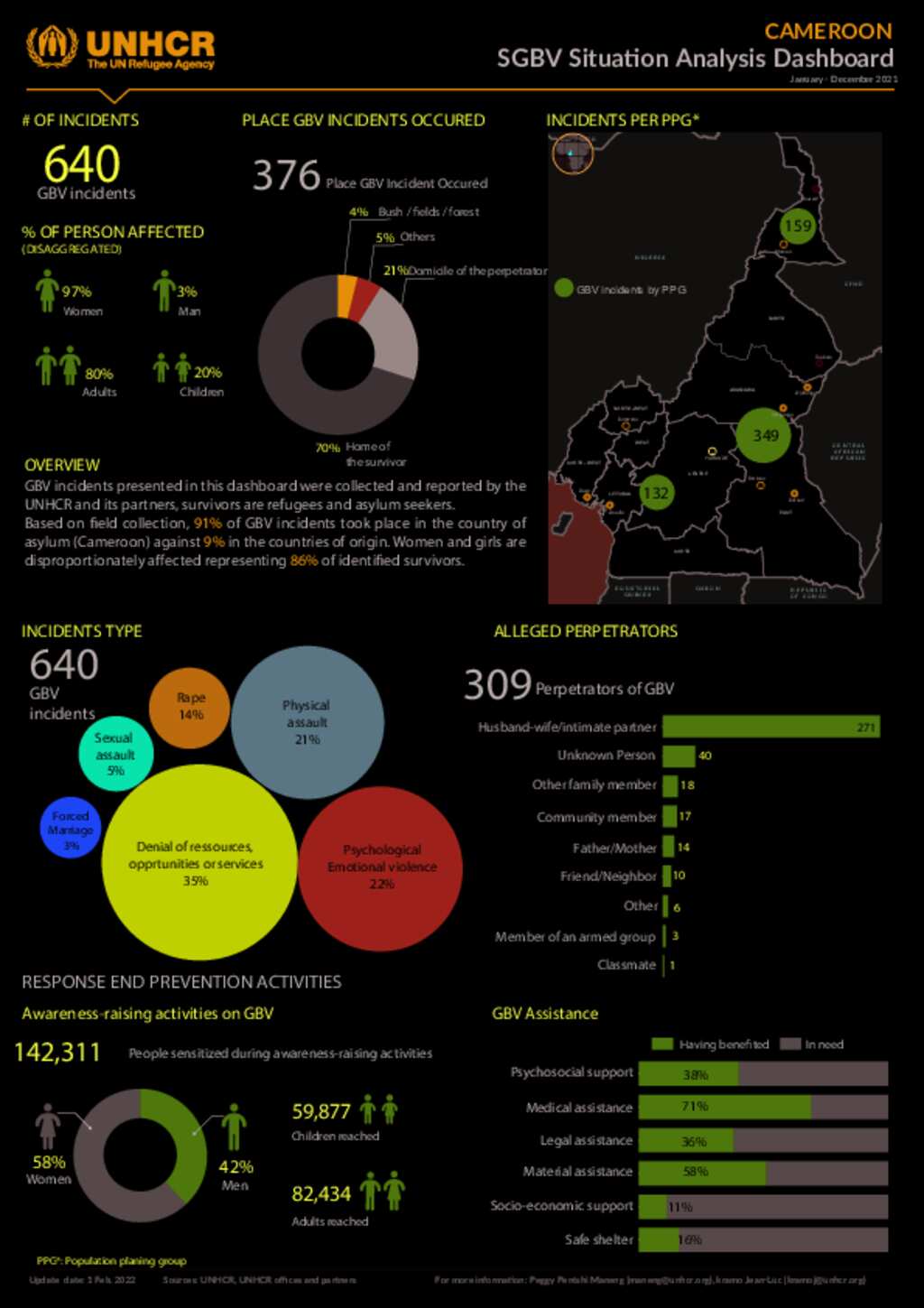 Document - UNHCR SGBV activity monitoring - annual -( Jan-Dec 2021)