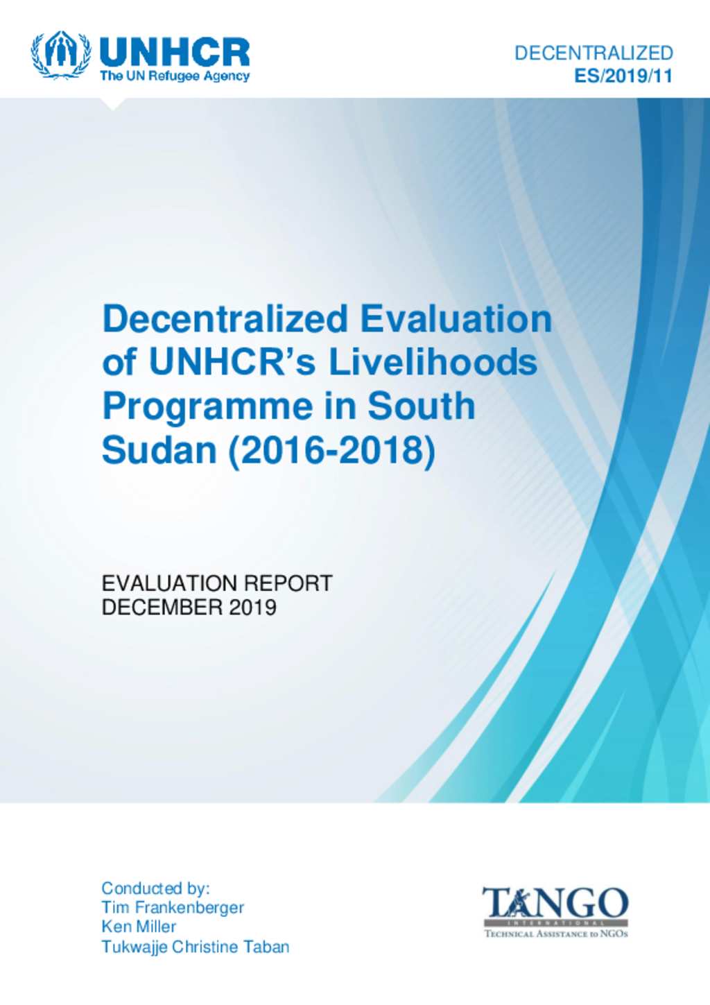 Document - Decentralised Evaluation of UNHCR's Livelihood Programme in ...