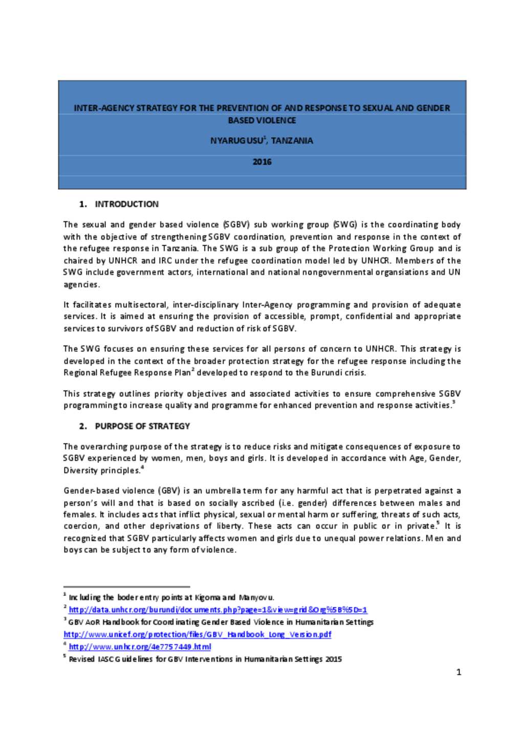 Document Inter Agency Strategy For The Prevention Of And Response To