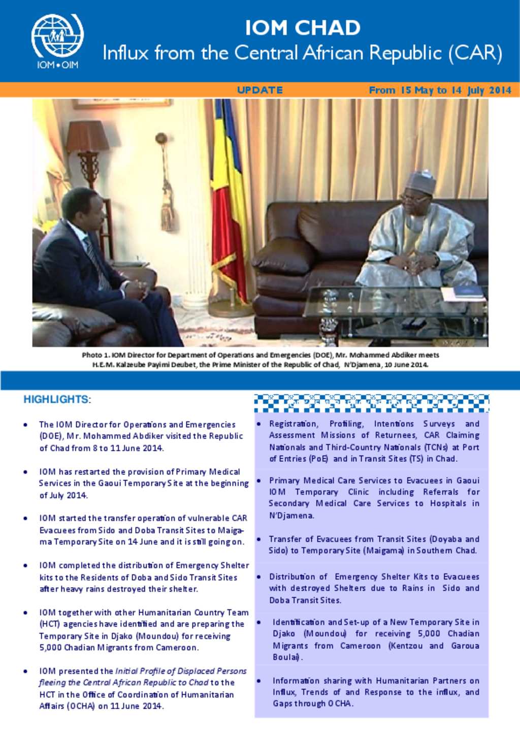 Document - IOM Chad - Influx from the Central African Republic (CAR ...