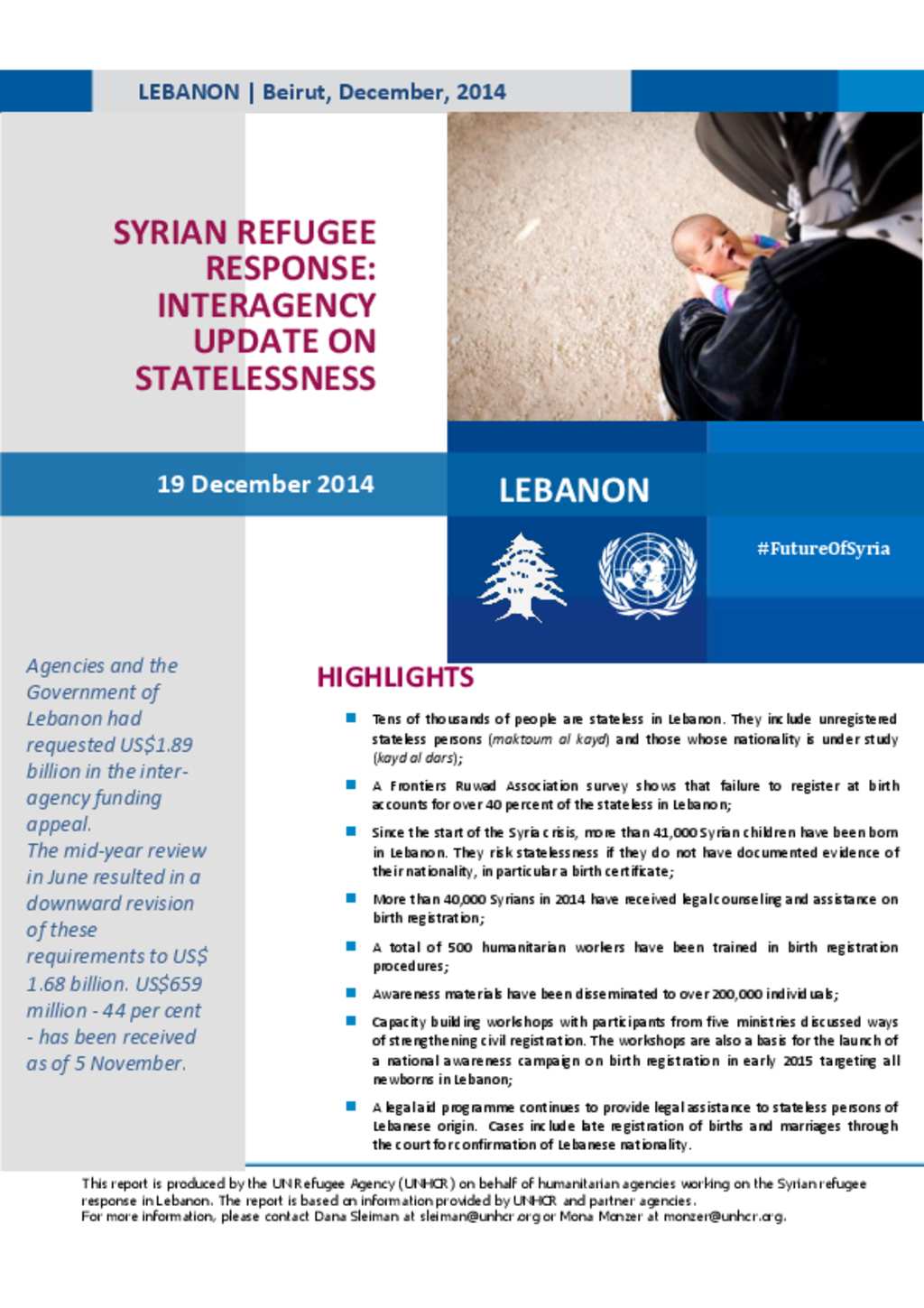 Document - Lebanon Inter-agency Update on Statelessness