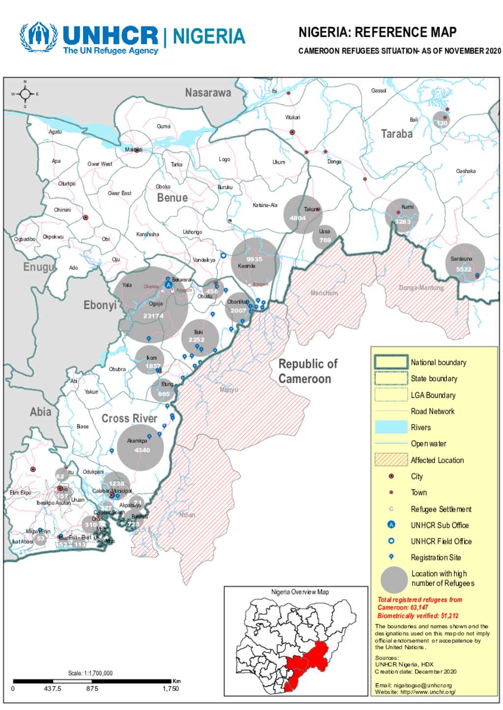 Document - UNHCR Nigeria: Cameroon Refugees Situation - Overall Refugee ...