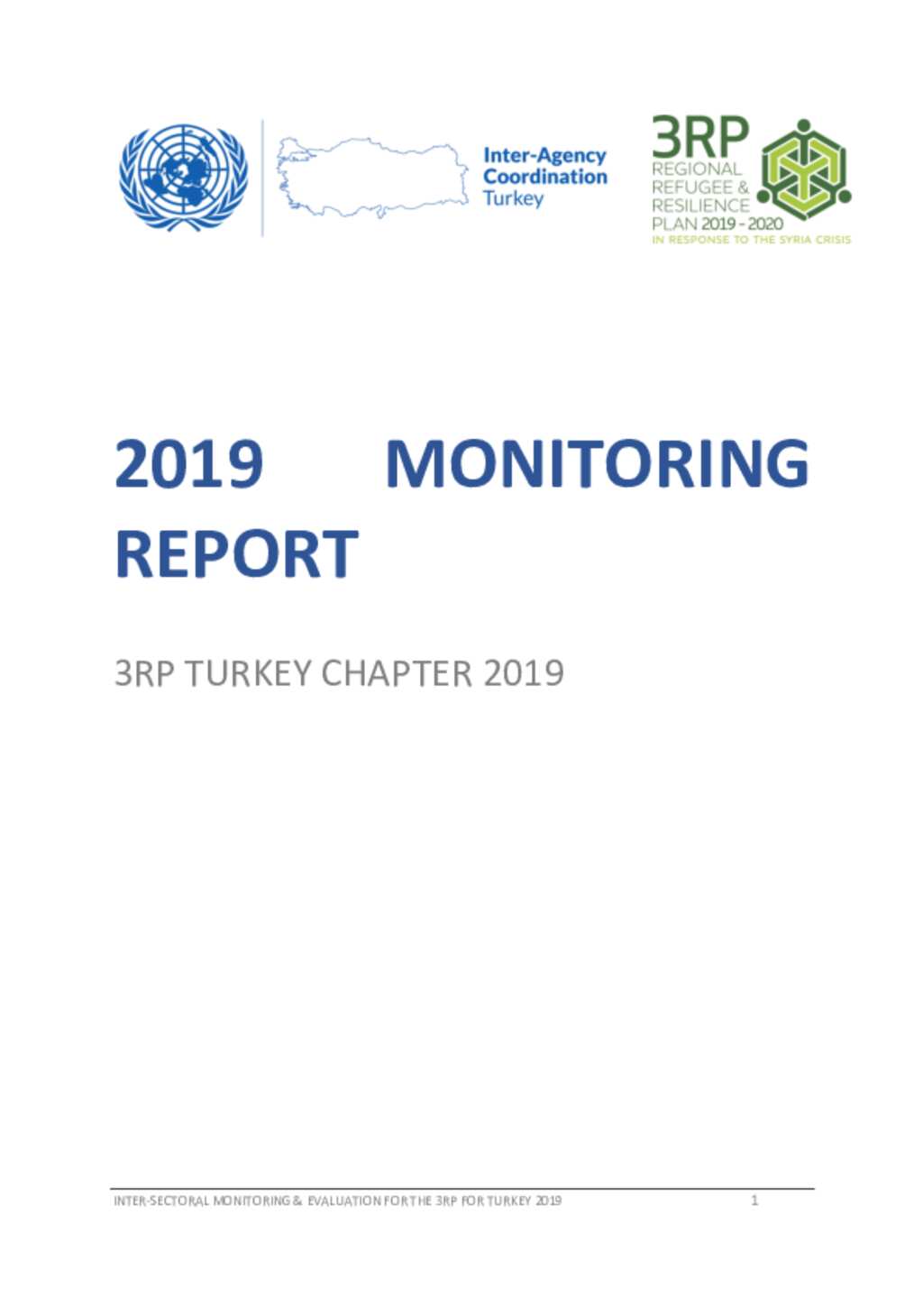 Document - Turkey: 3RP Monitoring Report 2019