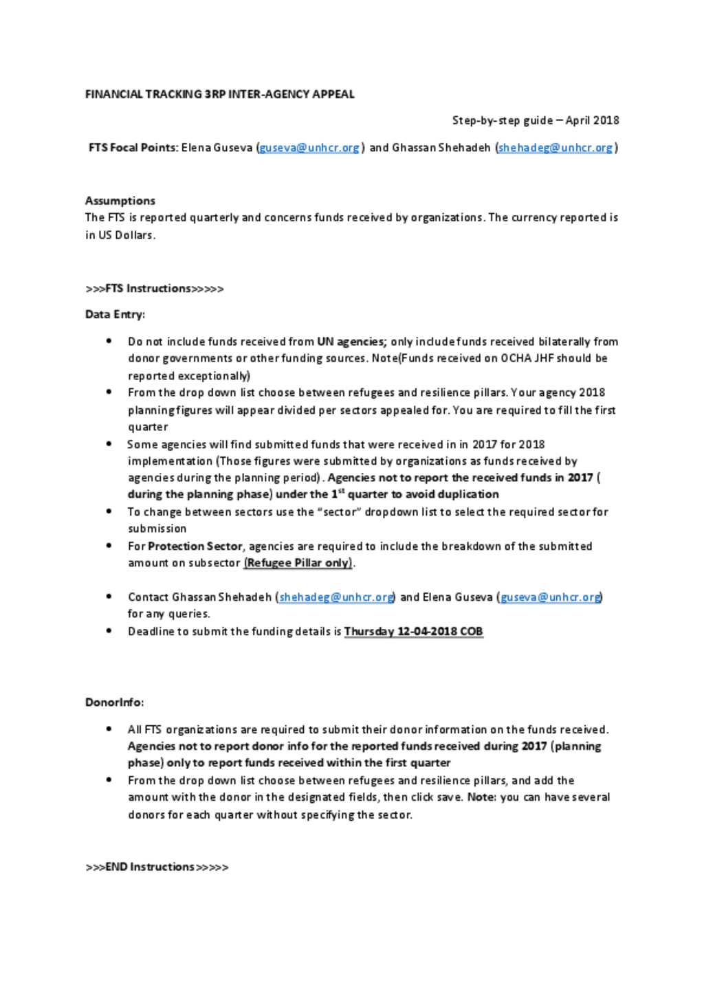 Document - FTS step-by-step Reporting Guide 2018