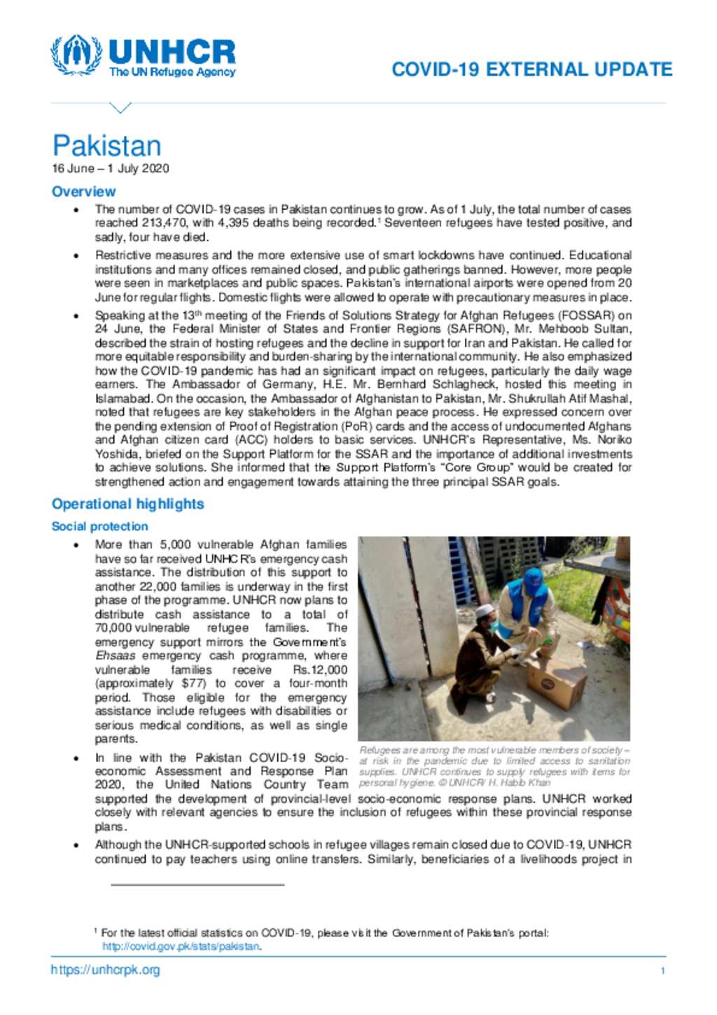 Document - Pakistan COVID-19 External Update #6