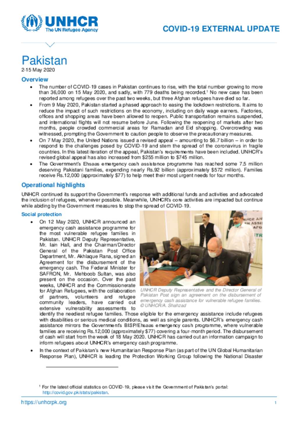 Document - Pakistan COVID-19 External Update #3