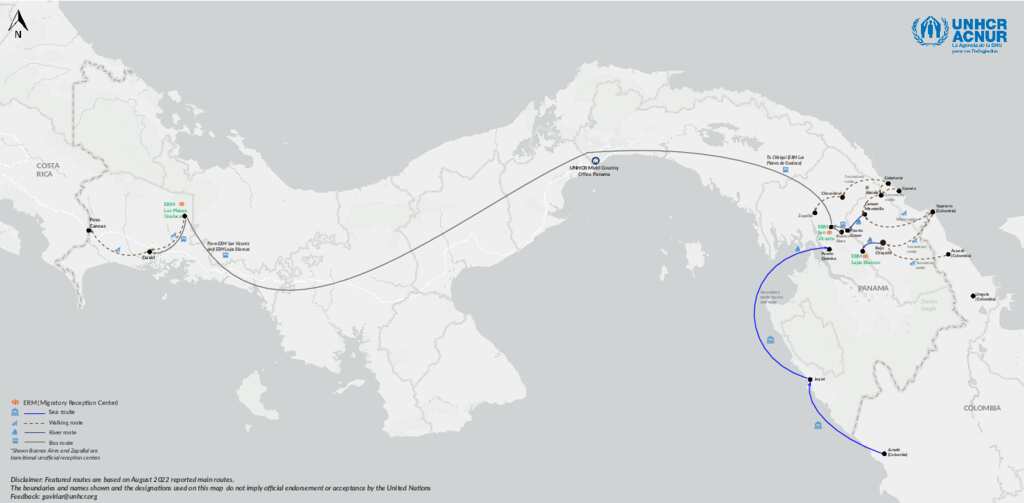 Document - Map of routes: Mixed Movements through Darien, Panama ...