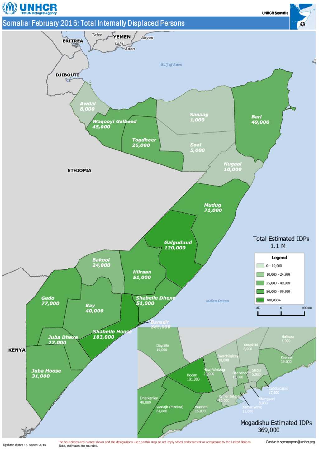 Document - February 2016 Total IDPs by Region