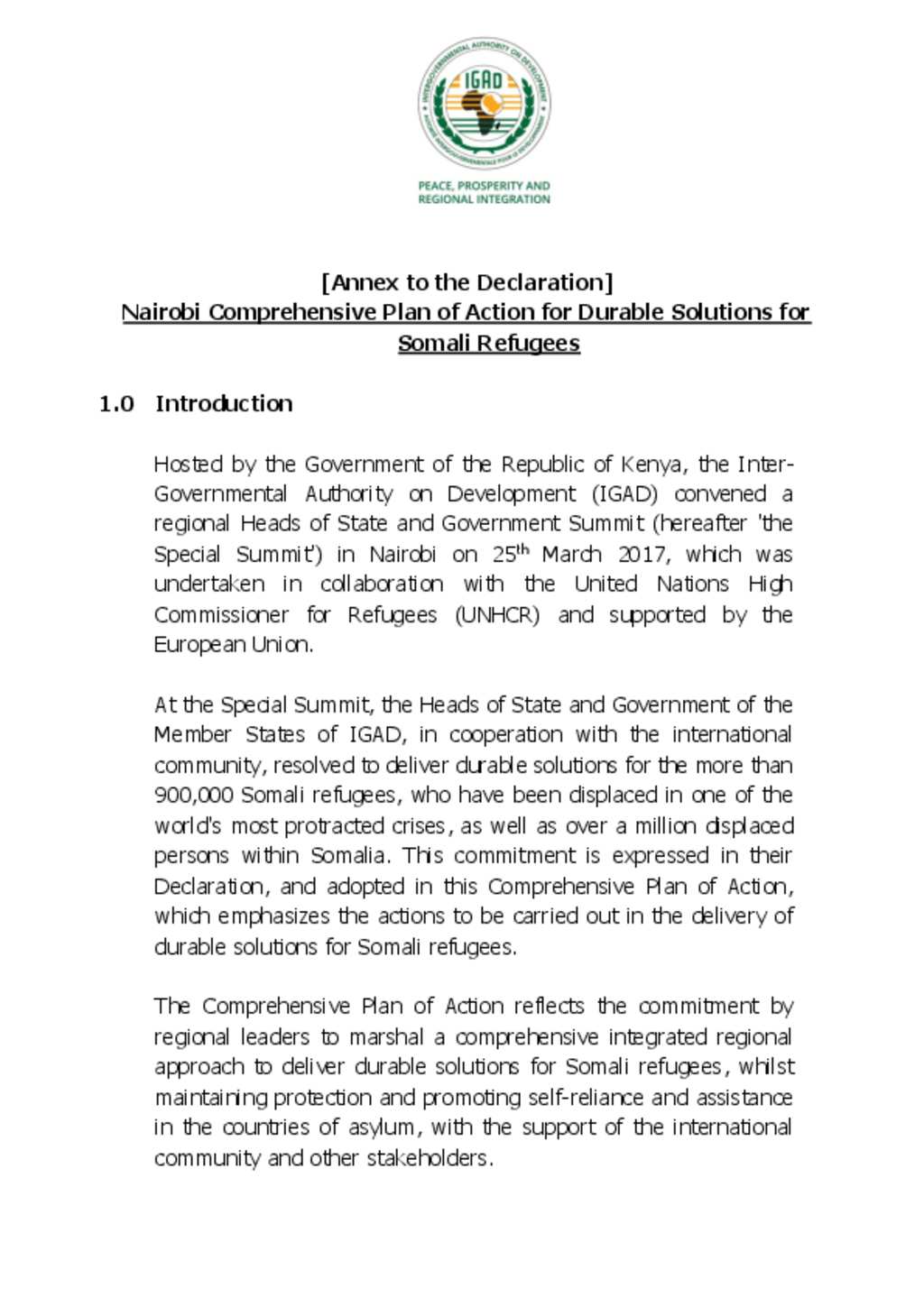 Document Annex To The Declaration