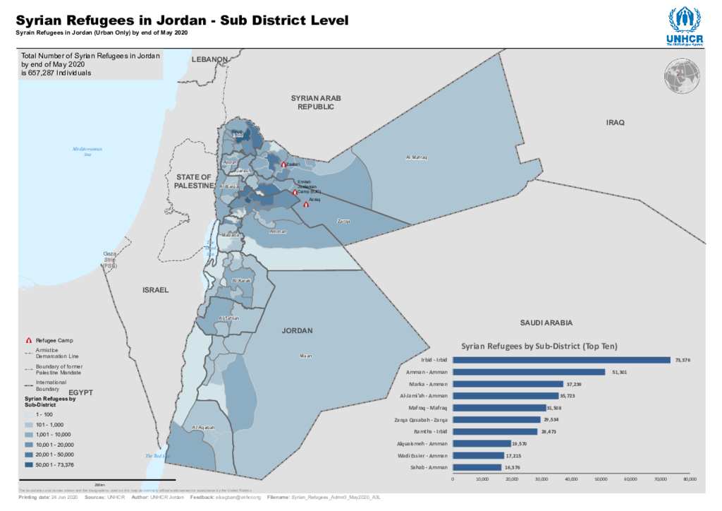 Document - Syrian Refugees in Jordan- Admin Level 3 - May 2020