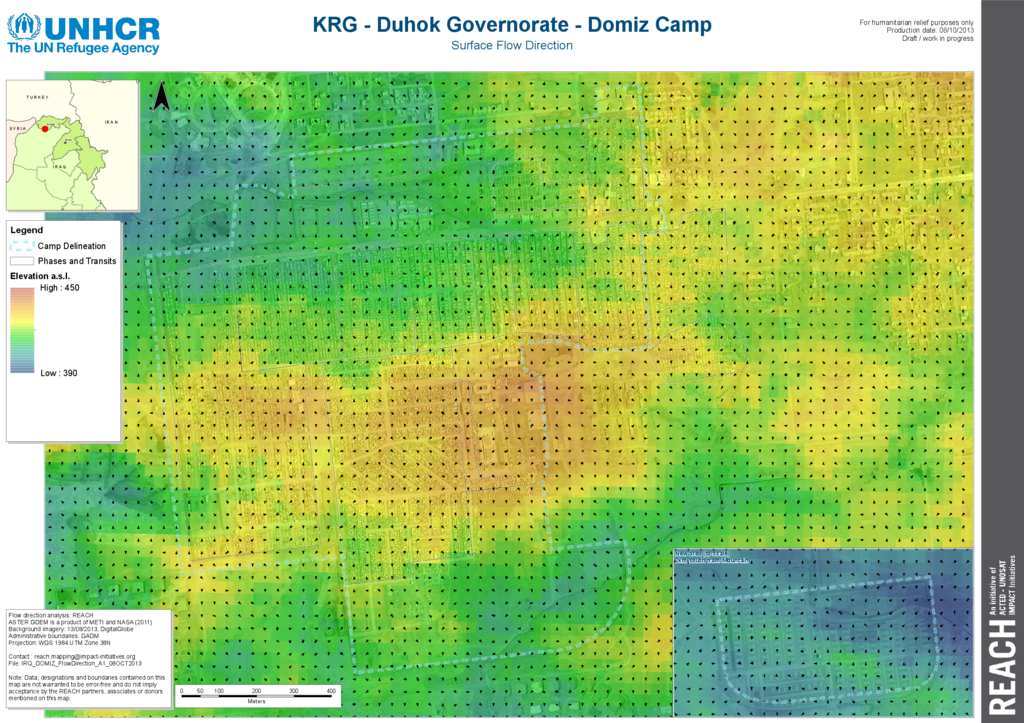 Document - Iraq - Dohuk Governorate - Domiz Camp - Flow Direction Map ...
