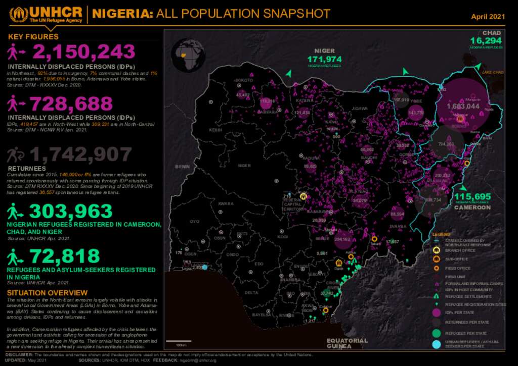 Document - UNHCR Nigeria: All Population Snapshot April 2021 Document - UNHCR Nigeria: All Population Snapshot April 2021