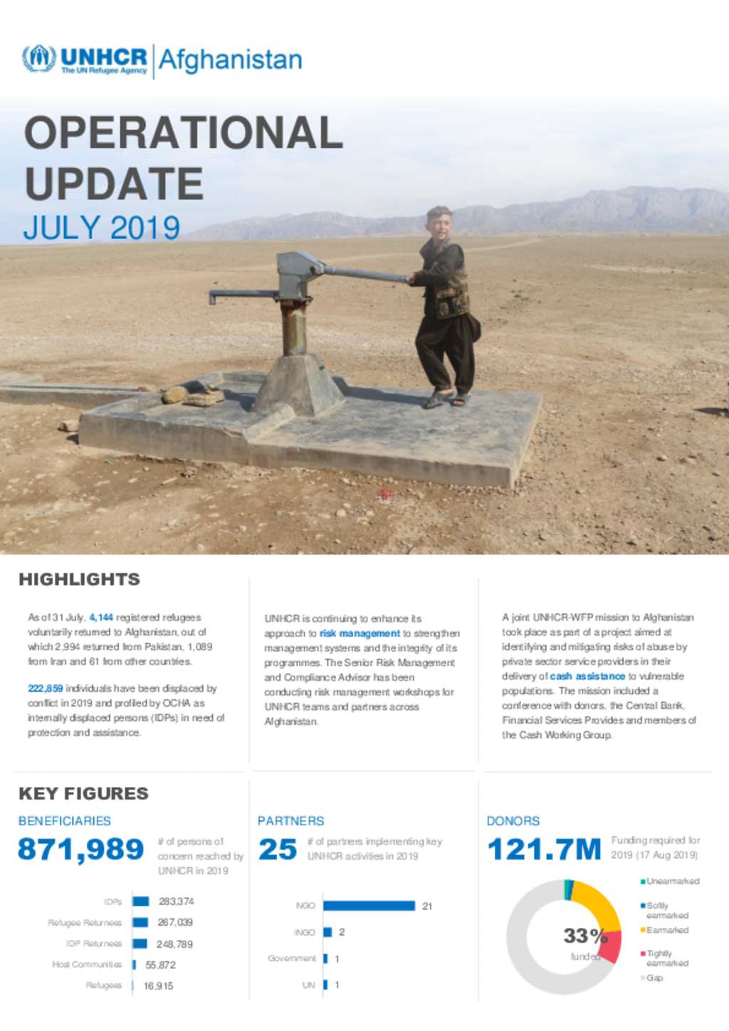Document - Afghanistan: Monthly Operational Update July 2019