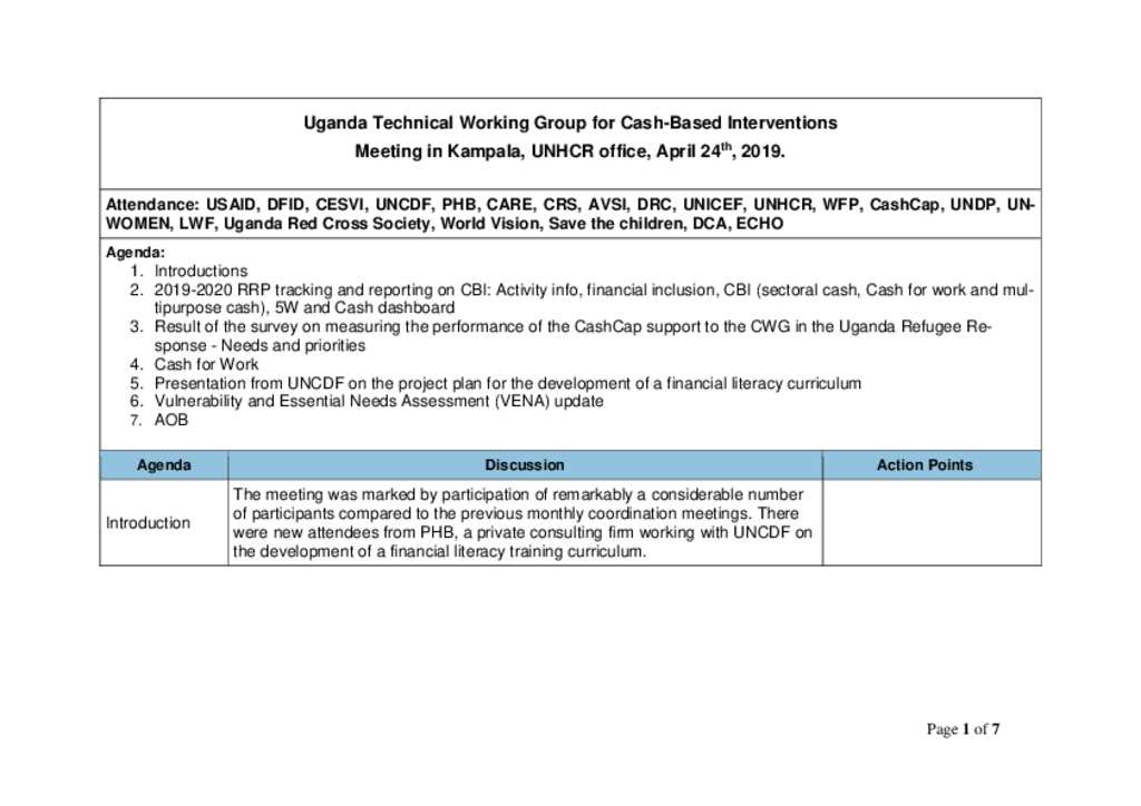 Document - Notes for the record