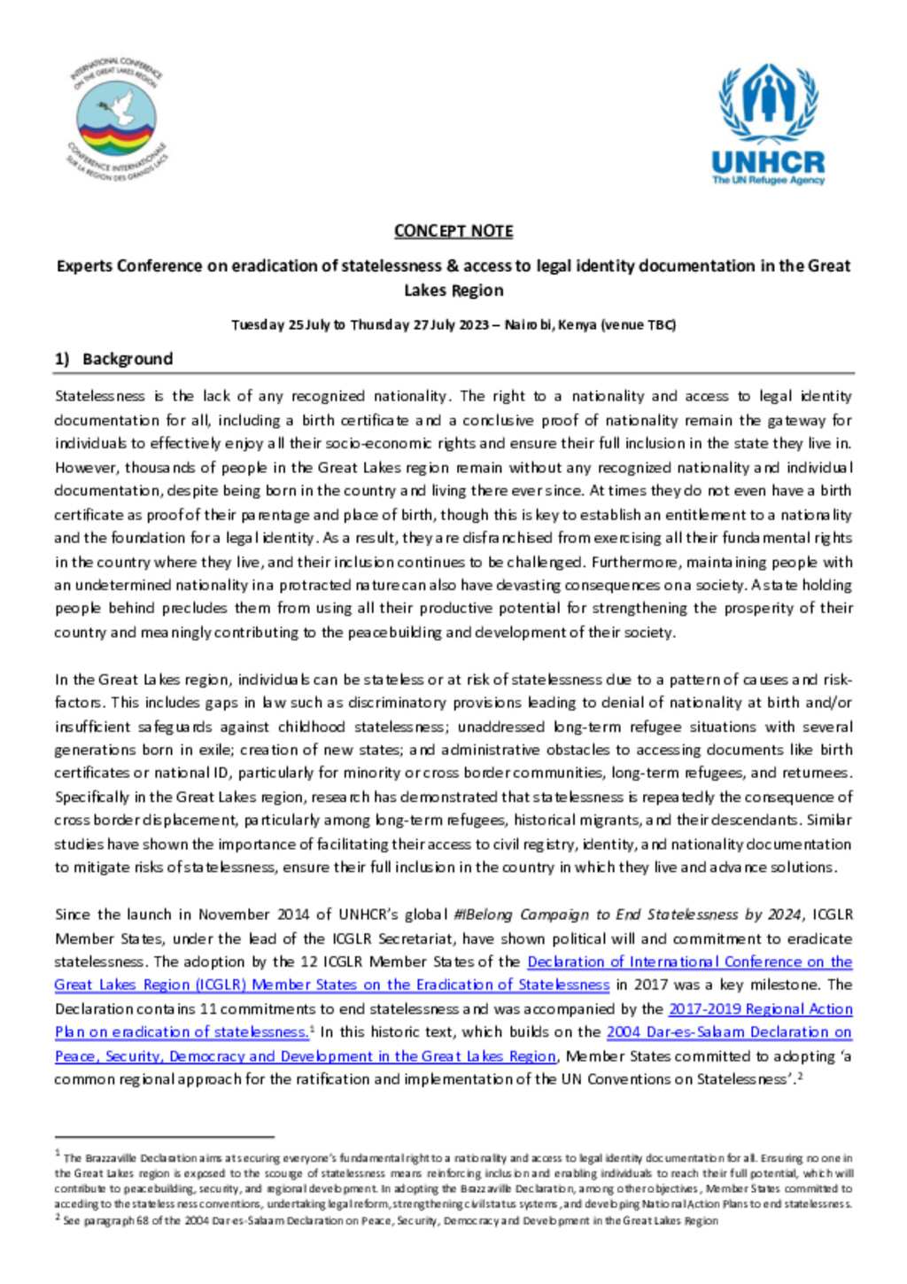 Document - Concept Note on the ICGLR-UNHCR Statelessness Experts ...
