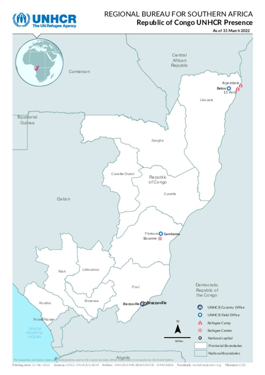 Document - RoC (Congo) Presence Map 31 March 2022