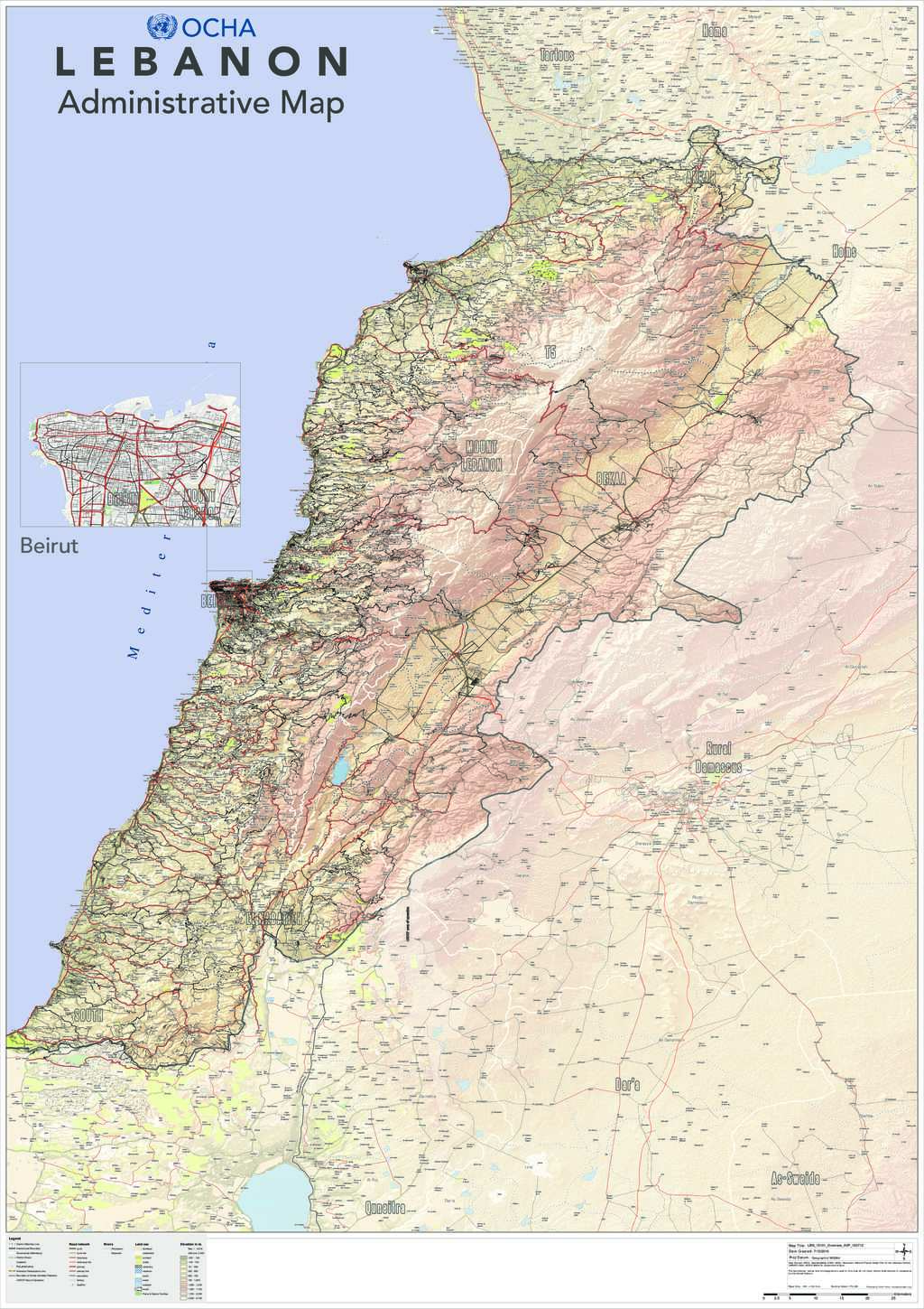 Document - OCHA - Lebanon Overview Map