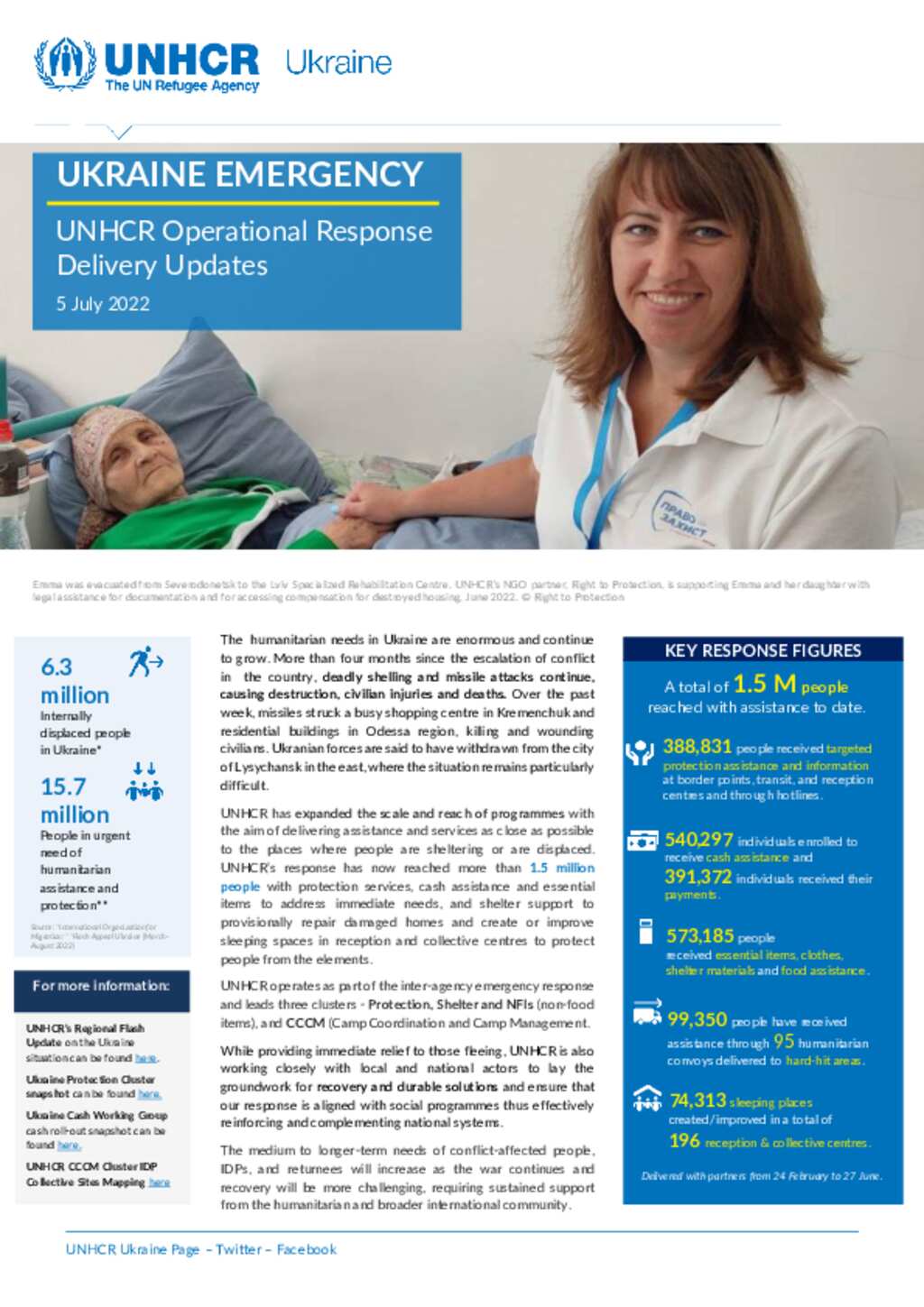 Document - Ukraine Emergency - UNHCR Operational Response Delivery ...