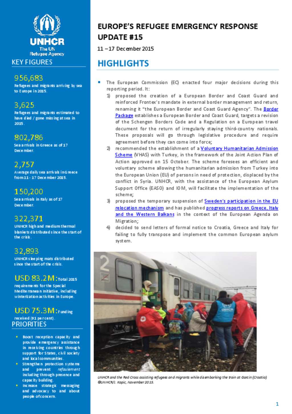 Document - Europe's Refugee Emergency Response - Update #15