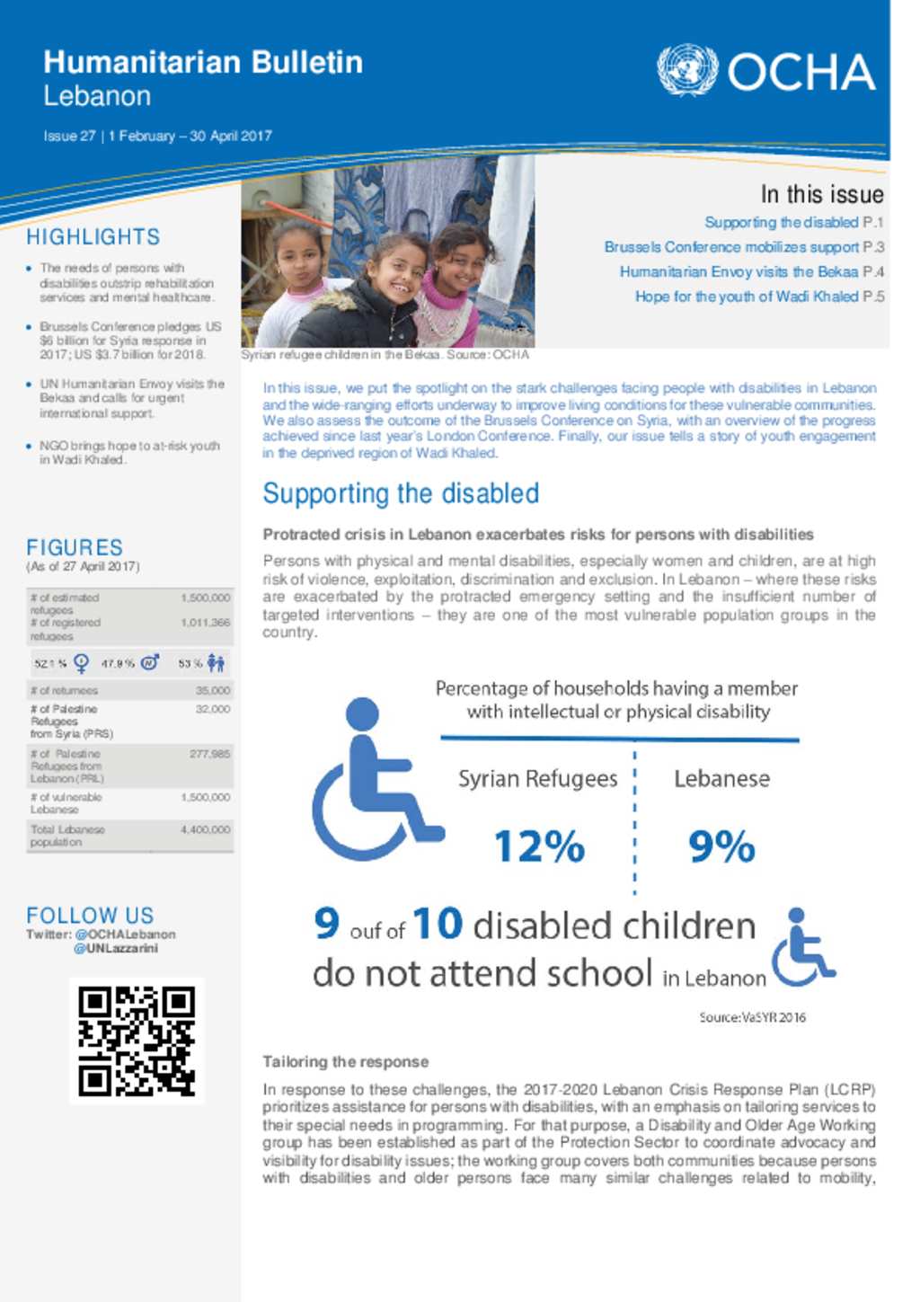 Document - OCHA Lebanon humanitarian bulletin # 27 English