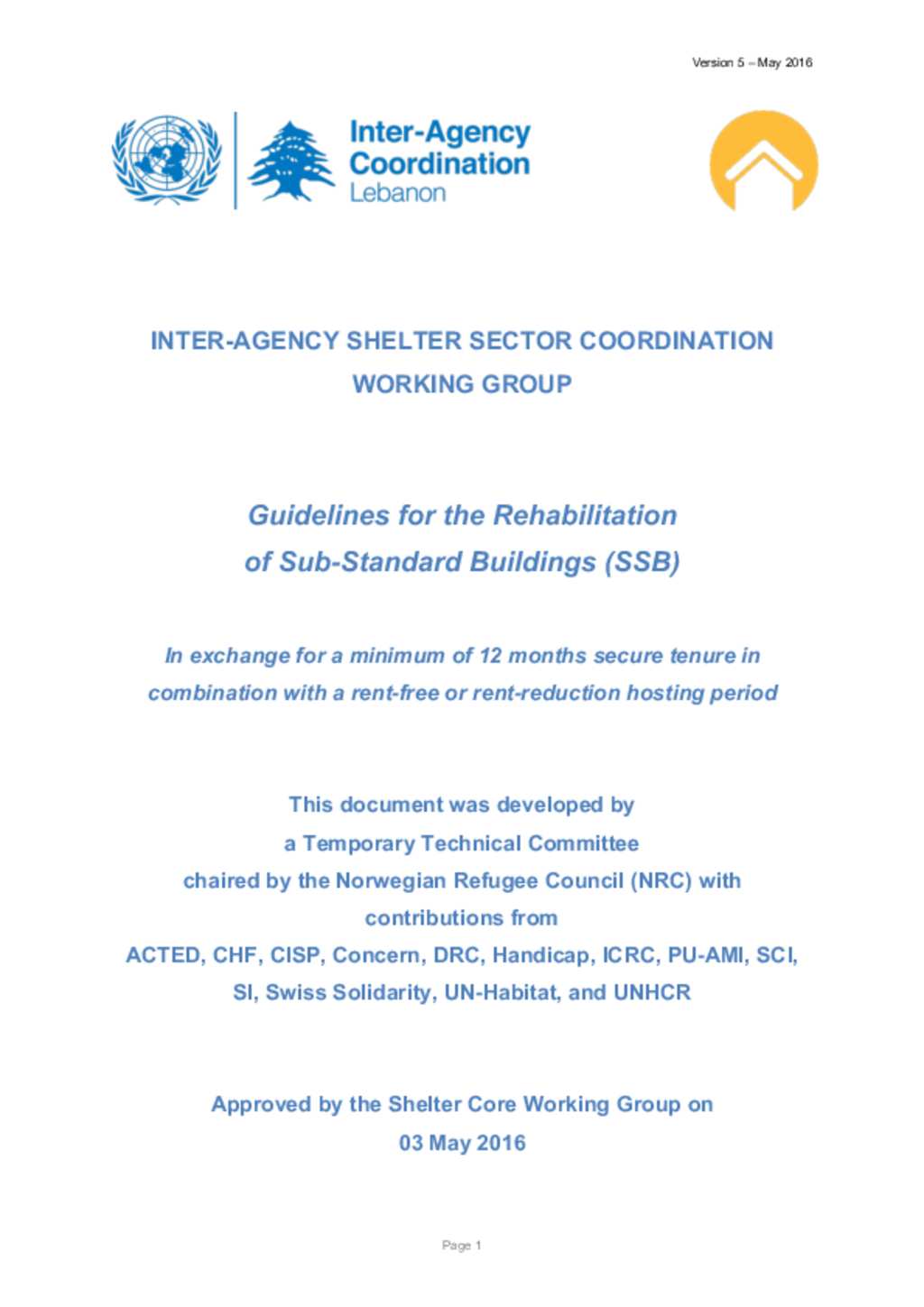 Document - Guidelines for Rehabilitation of Substandard Buildings