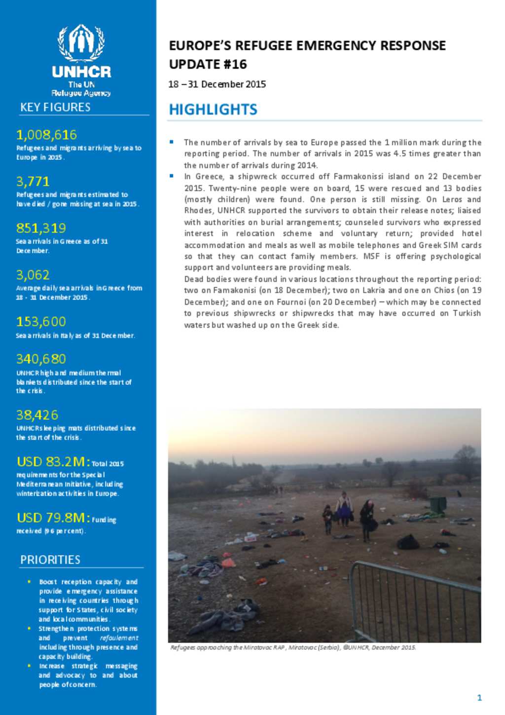 Document - Europe's Refugee Emergency Response - Update #16
