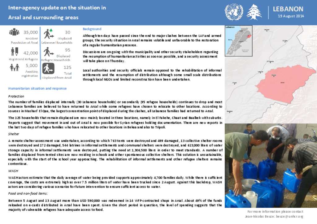 Document - Interagency_Bekaa_Arsal Update_ 19 August 2014