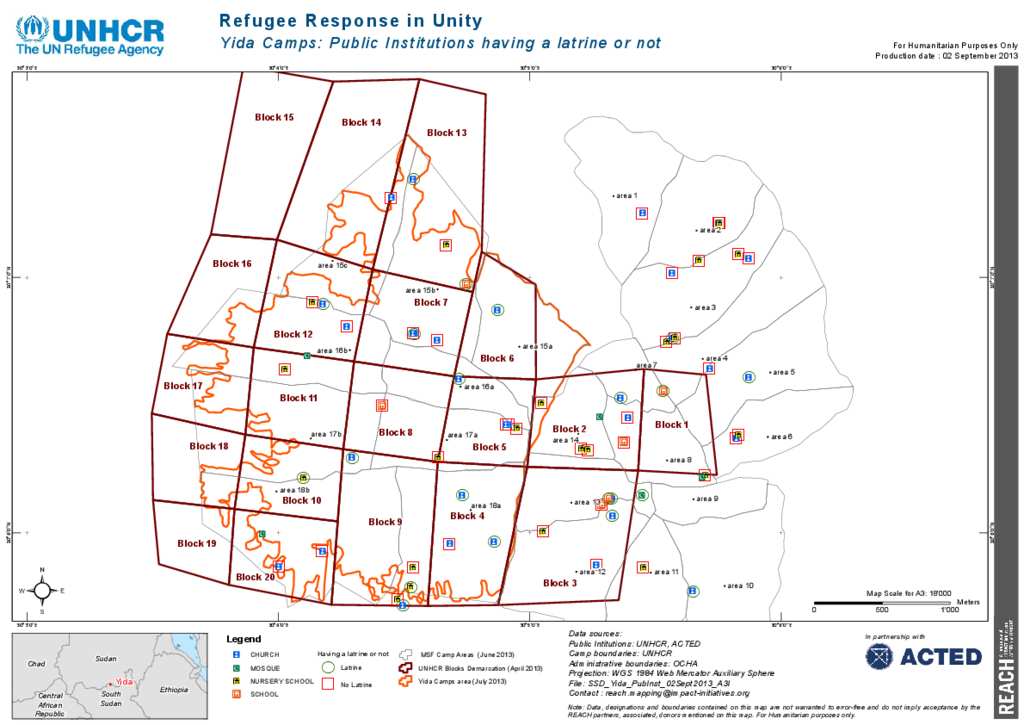 Document - REACH - Yida Camp - Public Institutions Having Latrines
