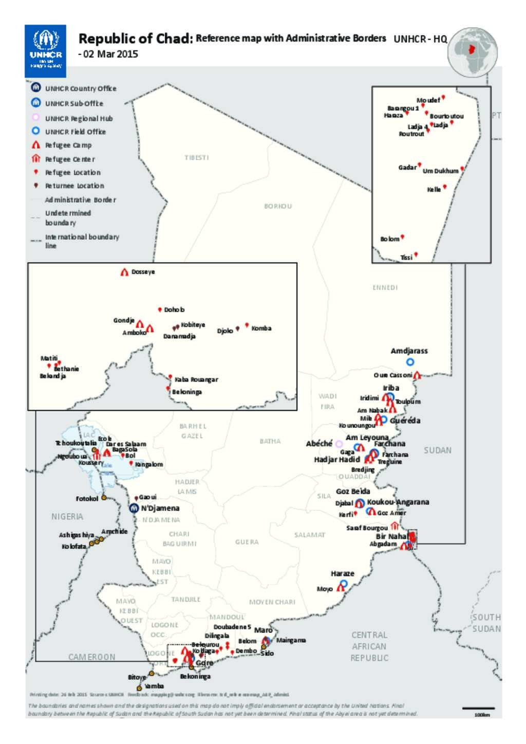 Document - Republic of Chad: Reference map with Administrative Borders ...