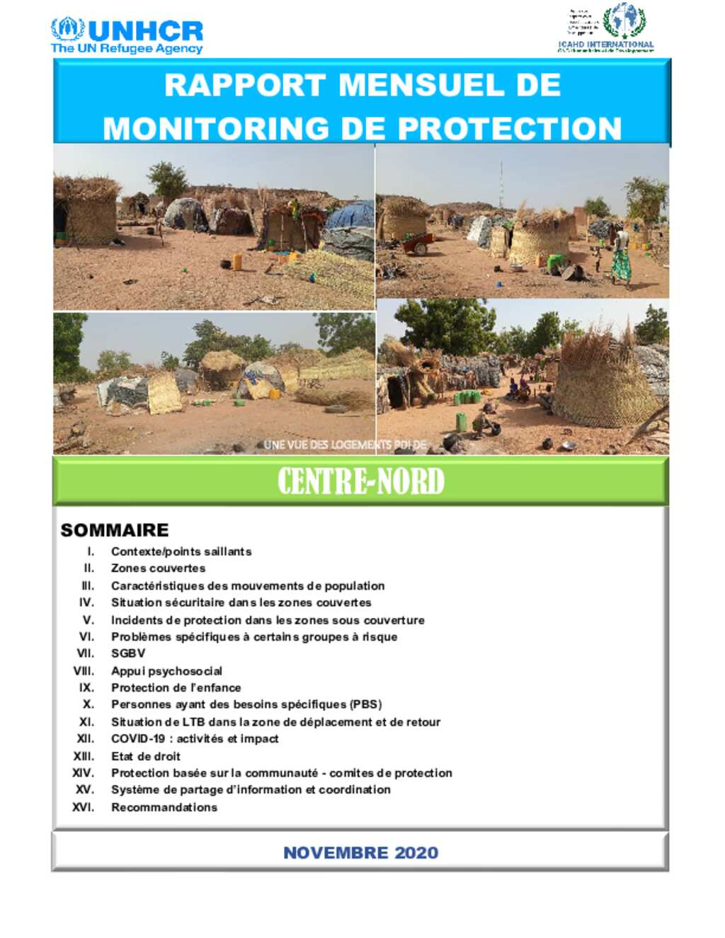 Document - UNHCR BURKINA_FASO Rapport mensuel de monitoring de ...