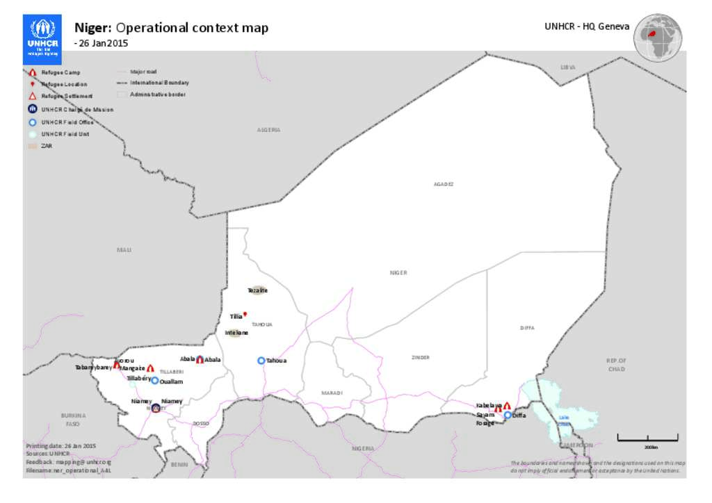 Document - Niger: UNHCR Operational context map