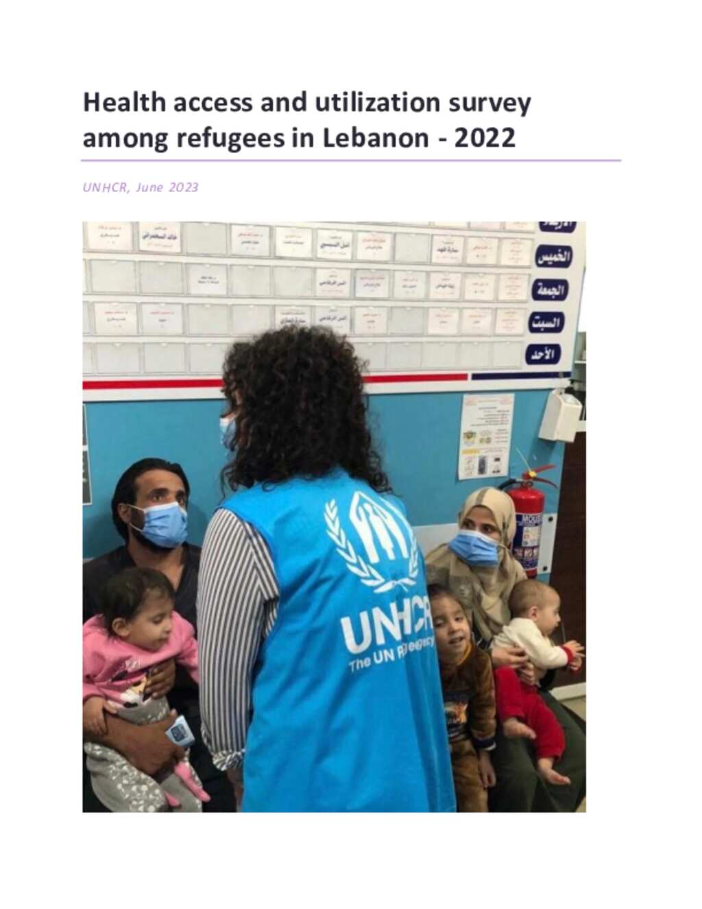 Document - Lebanon: Health Access & Utilization Survey among Refugees ...