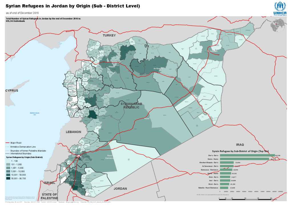 Document - Syrian Refugees in Jordan by Origin- Admin Level 3 - End of ...