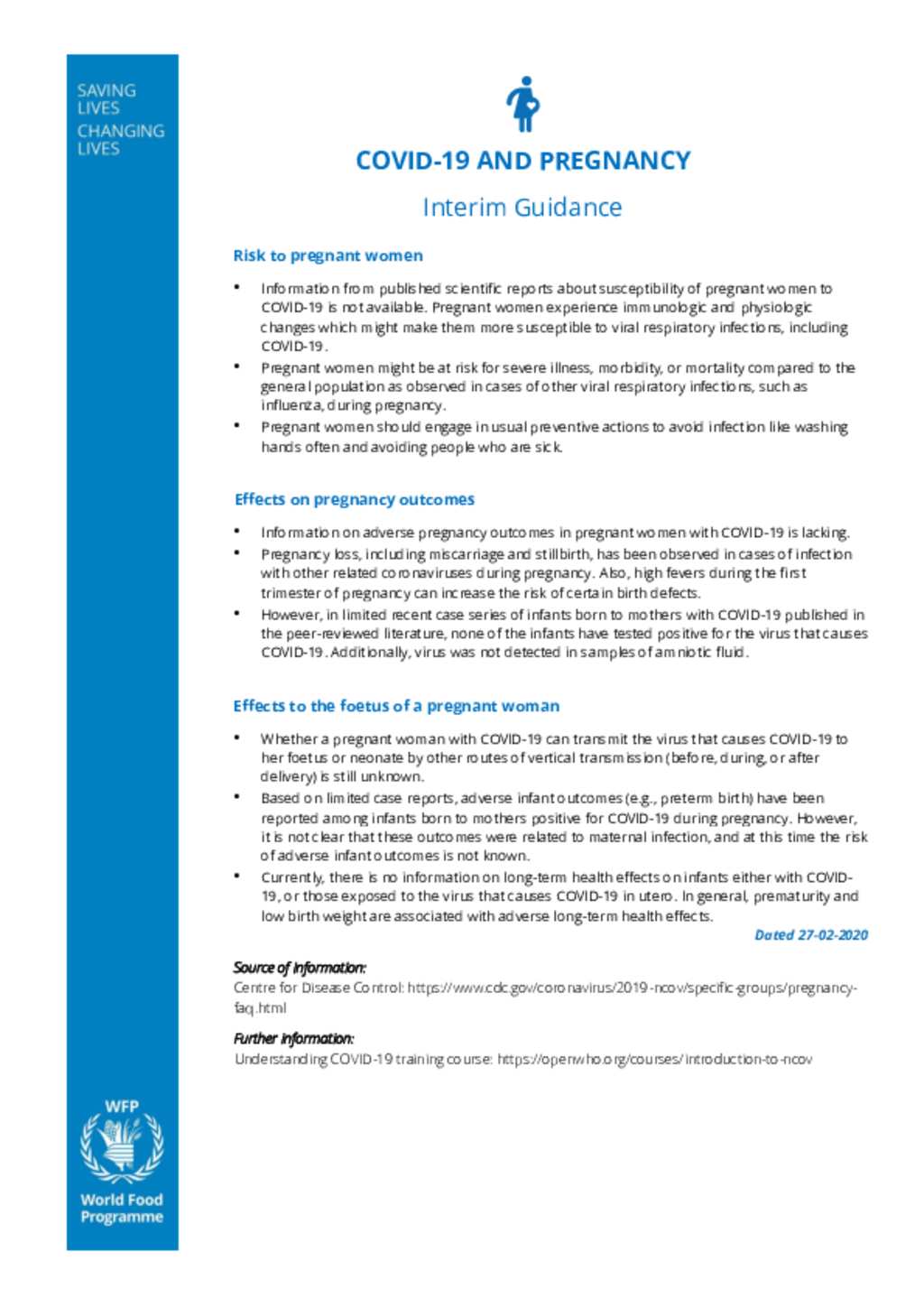 Document - COVID-19 and Pregnancy Interim Guidance - WFP - Health and ...