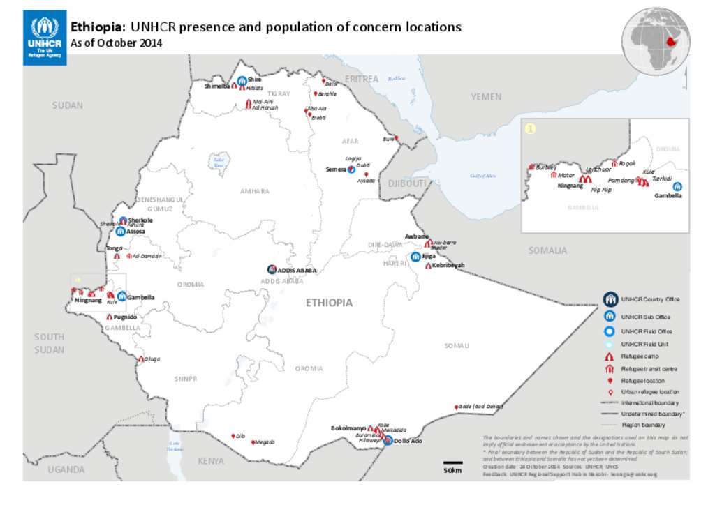 Document - Regional Overview Map of Gambella Operation - October 2014