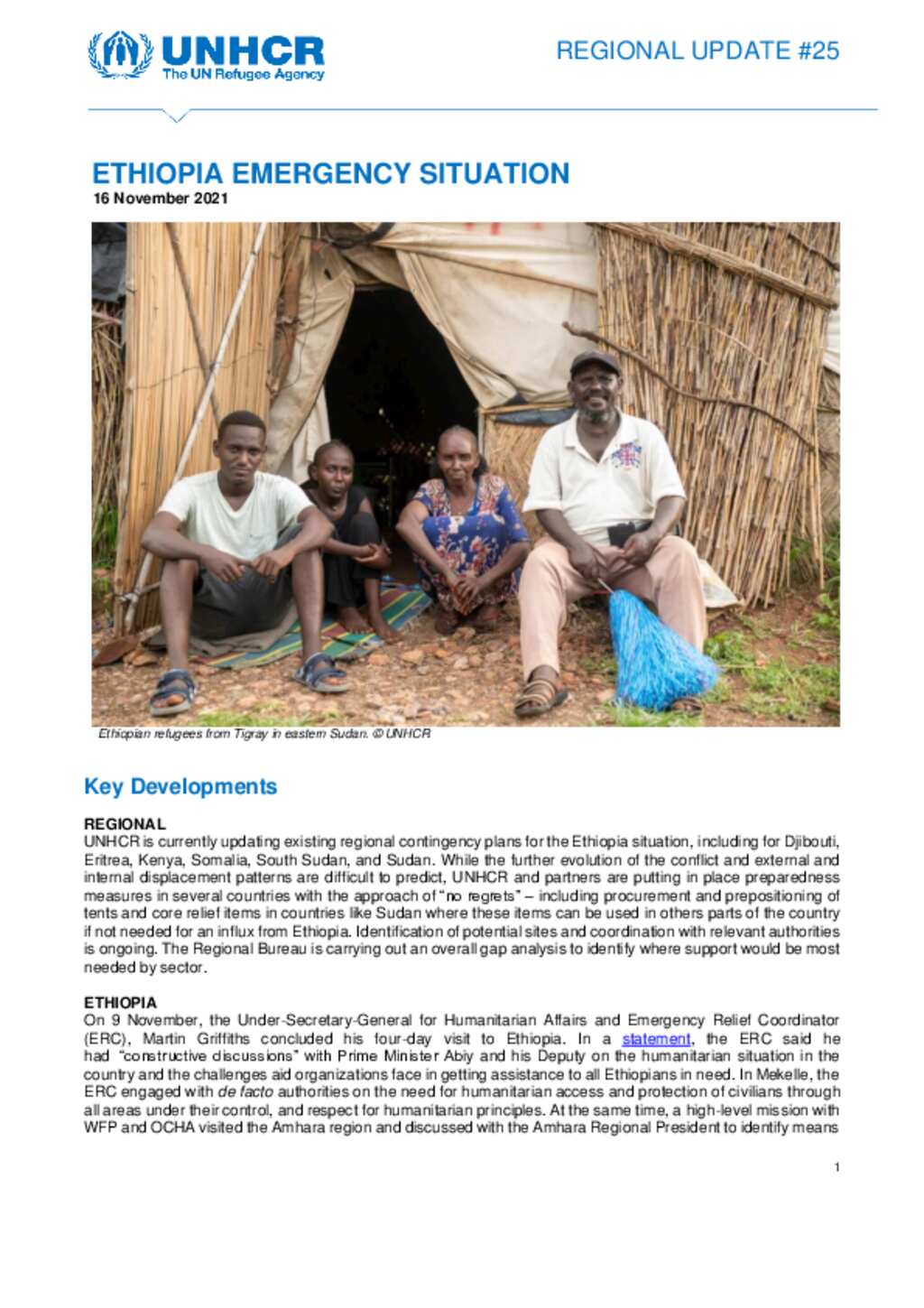 Document - Ethiopia Emergency Situation Regional Update #25 - 16 ...