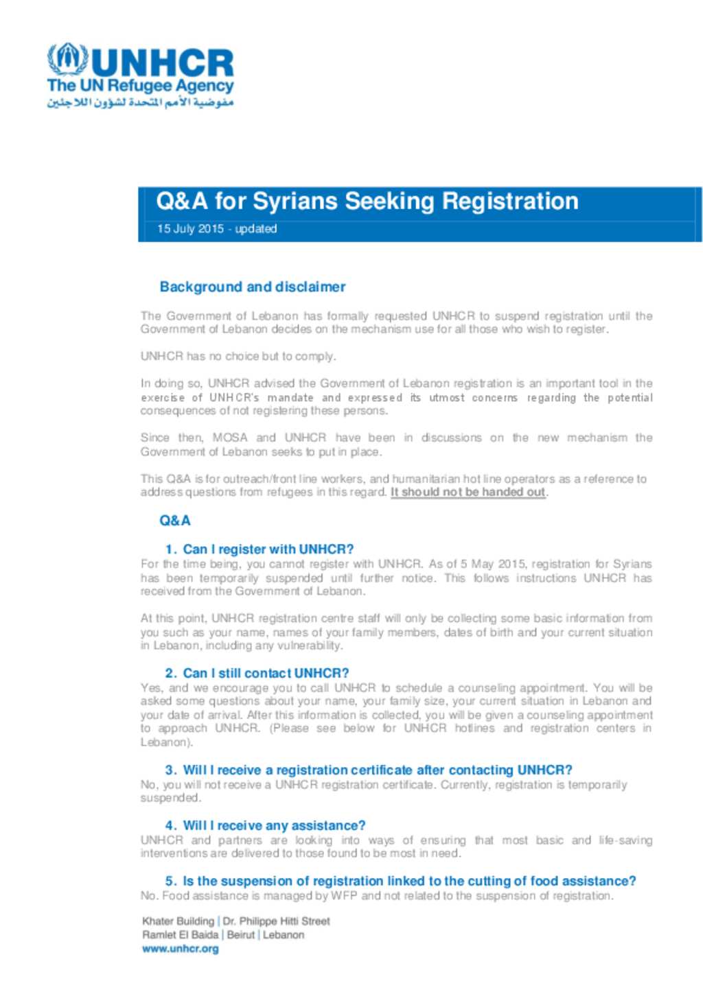 Document - Q&A- Registration English & Arabic