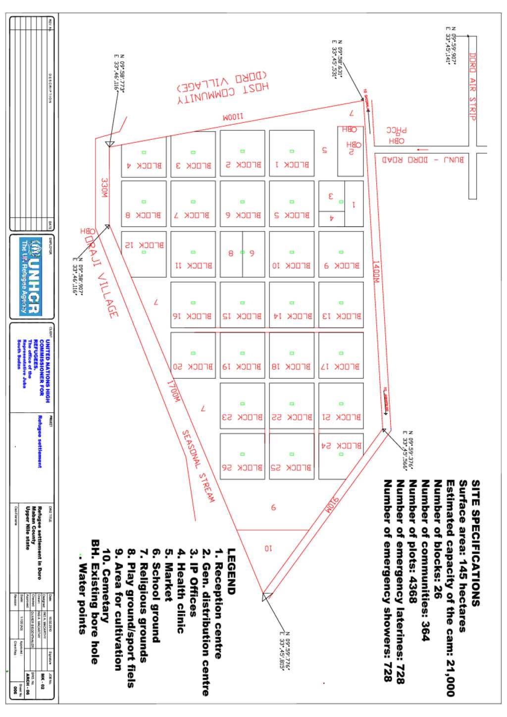 Document - Site Plan - Doro Refugee Camp