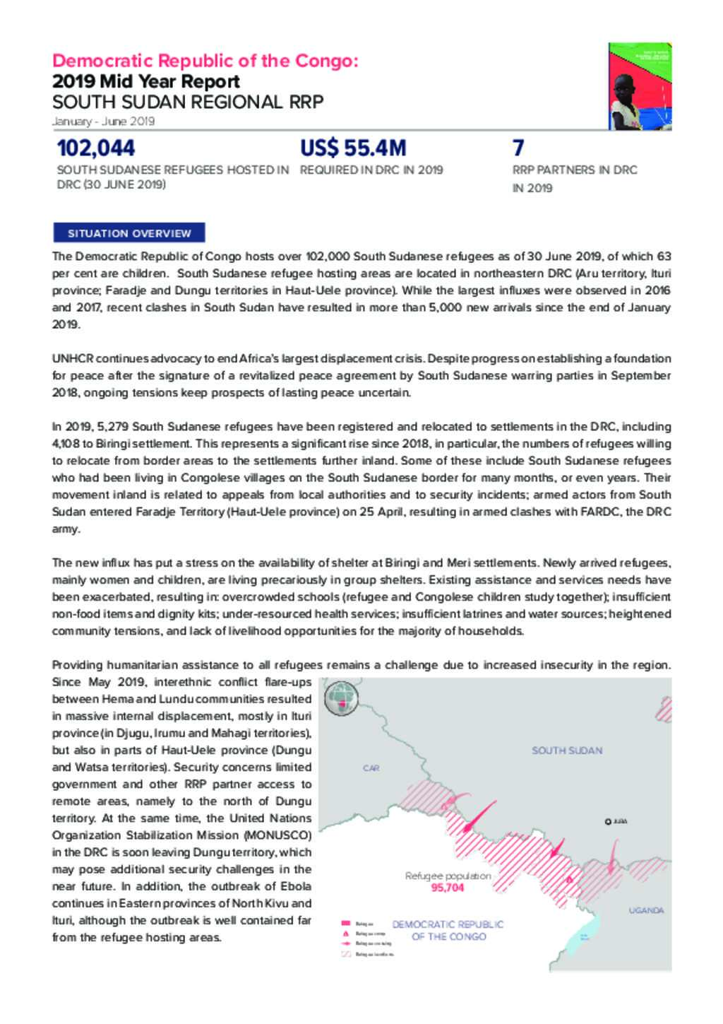 Document - South Sudan RRP - DRC Mid-year report 2019