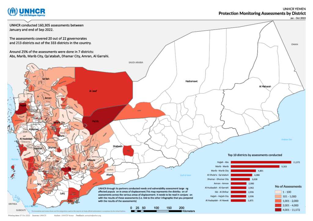 Document - Yemen - Protection Monitoring Assessments by District Map ...