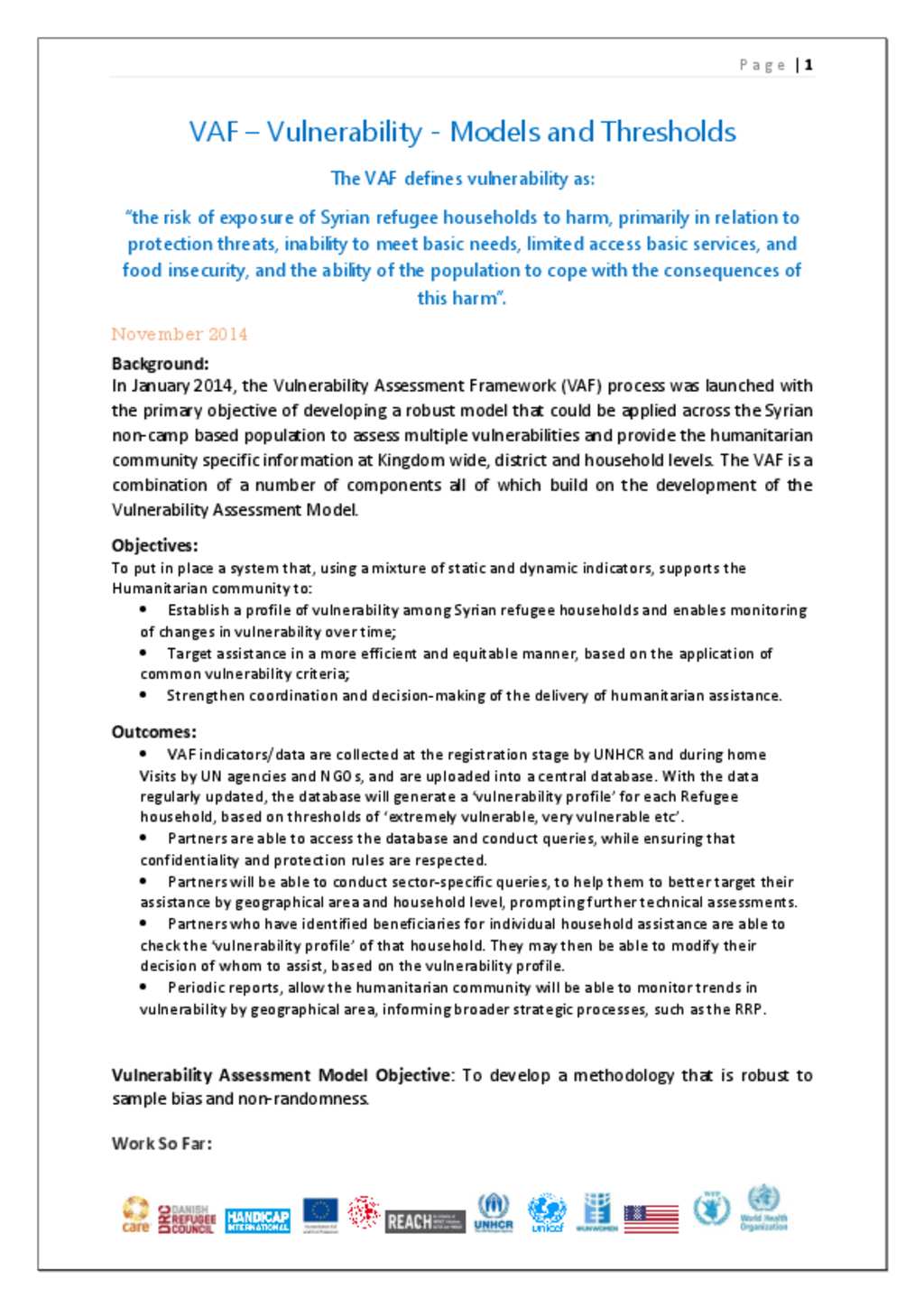 Document - VAF Vulnerability Modeling background discussion