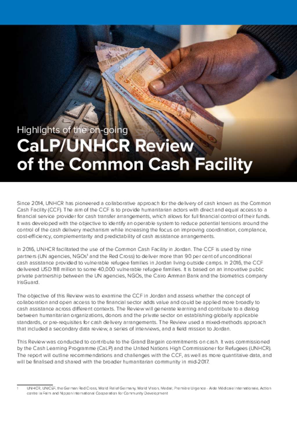 Document - Highlights of the Ongoing CaLP/UNHCR Review of the Common ...