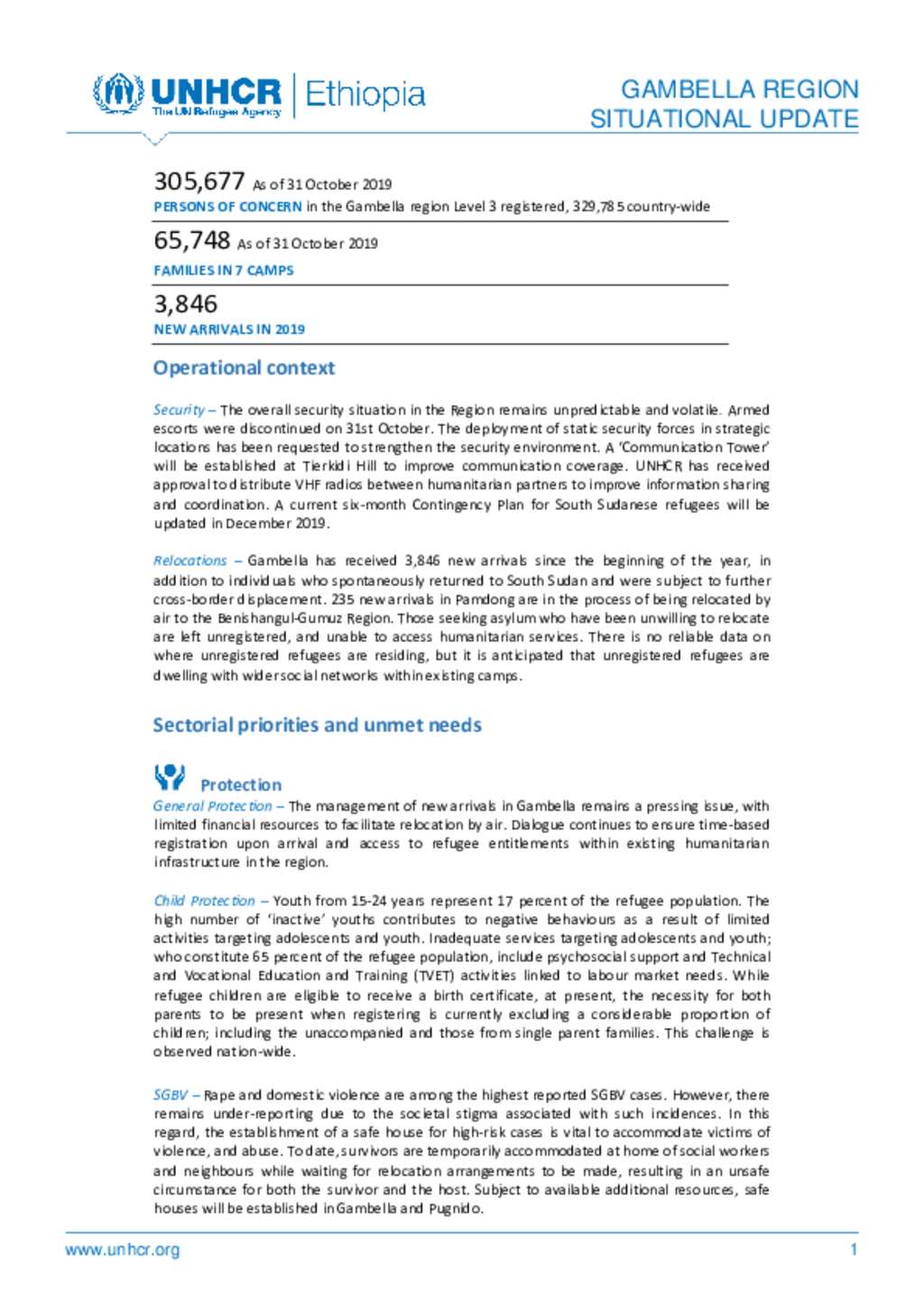Document - Gambella Region Situational Update January 2020