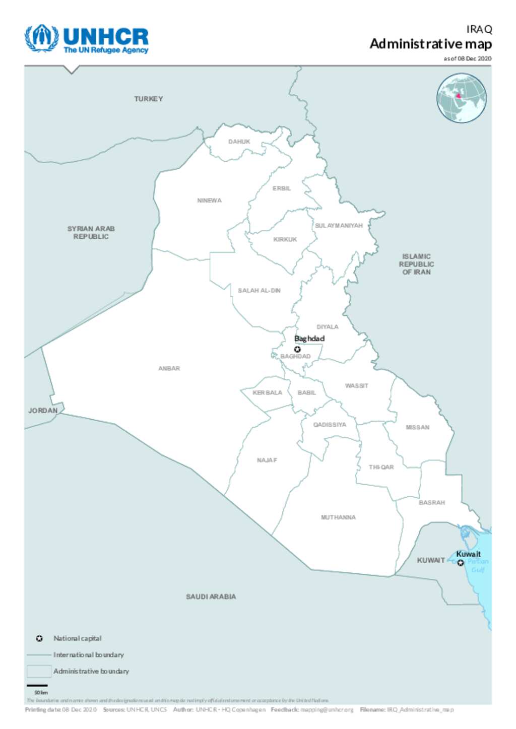 Document - IRAQ | Administrative map